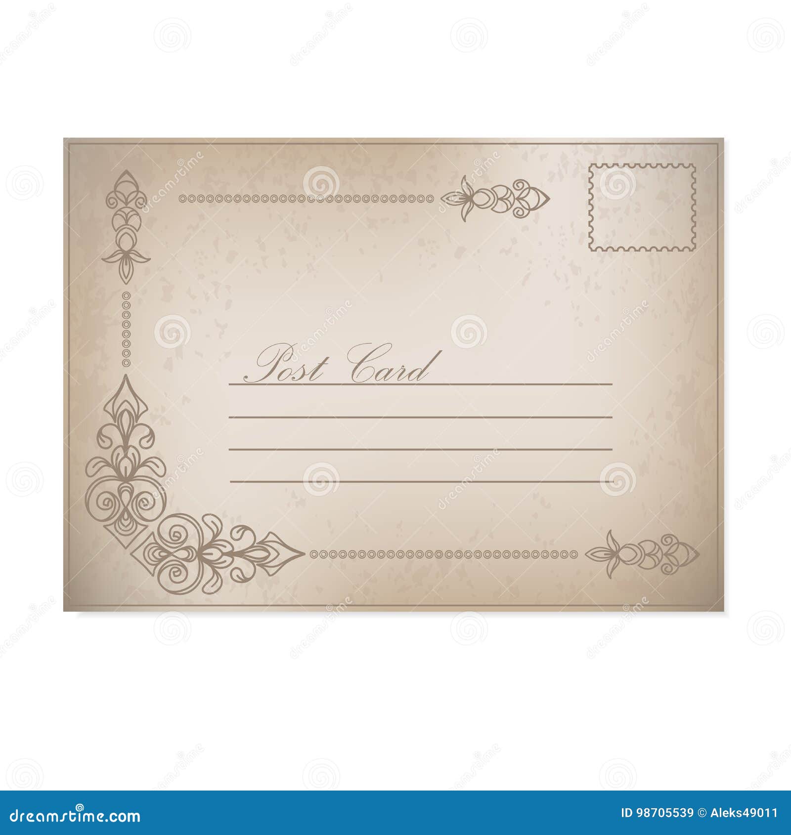 Vintage Postcards stock vector. Illustration of grunge - 98705539