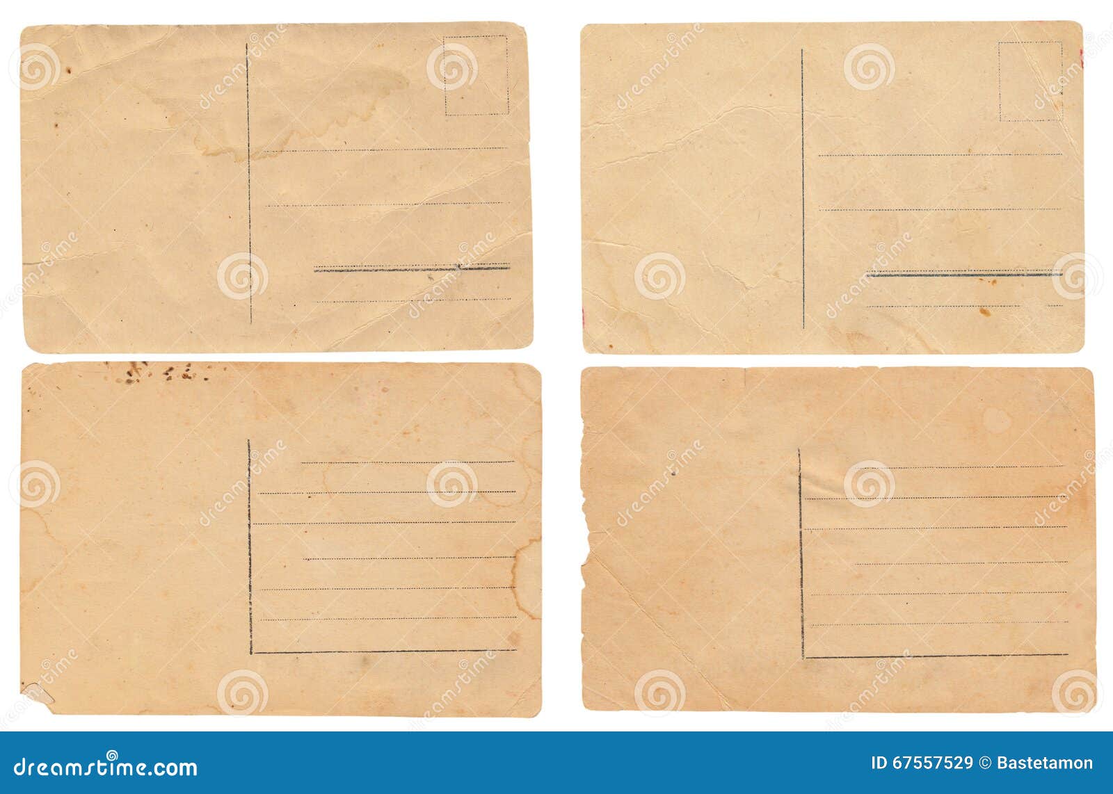 Vintage postcards on white stock image. Image of copyspace - 67557529