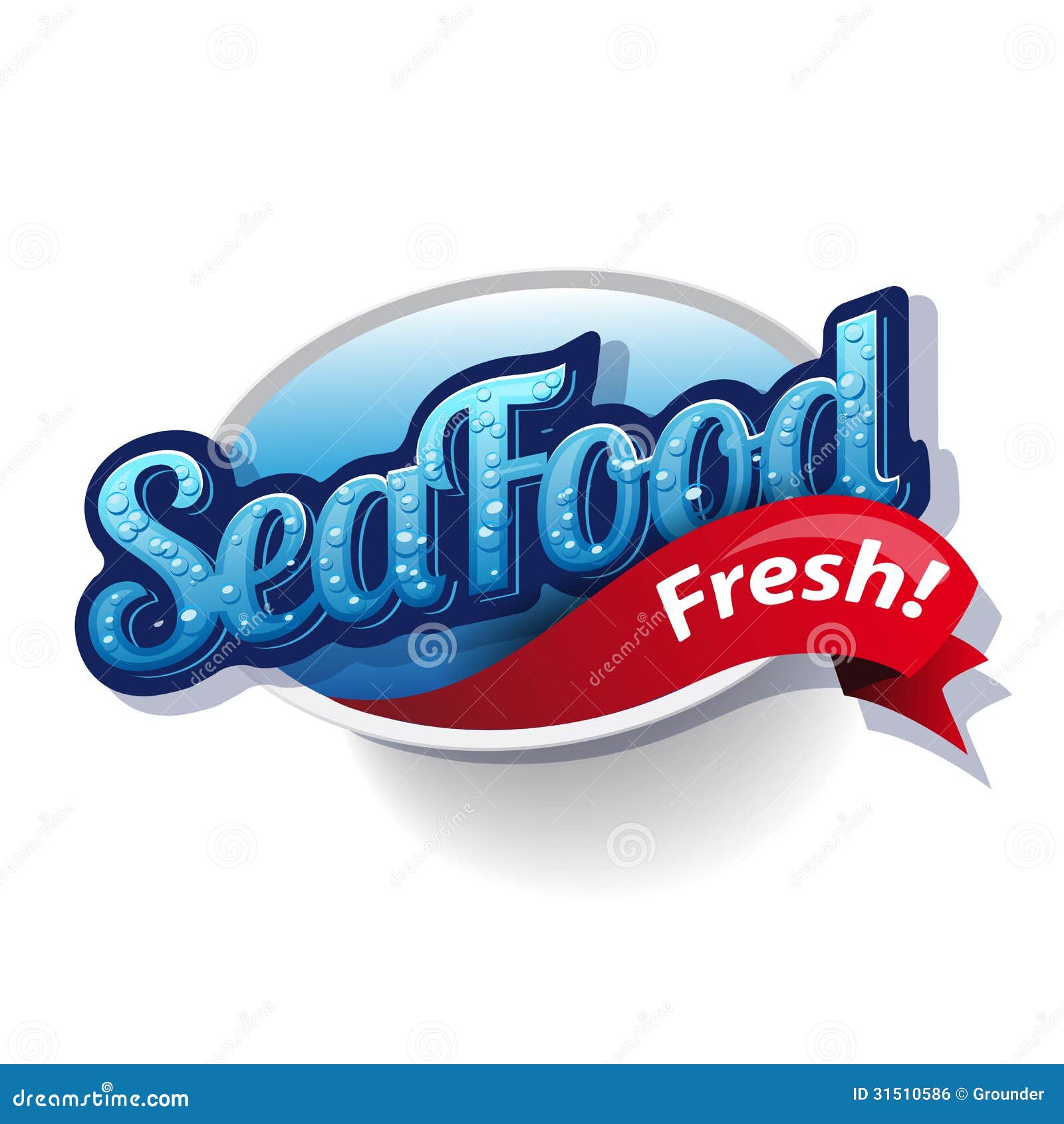 Seafood Restaurant And Fish Market Logo. Red Prawns, Oyster And Shells ...
