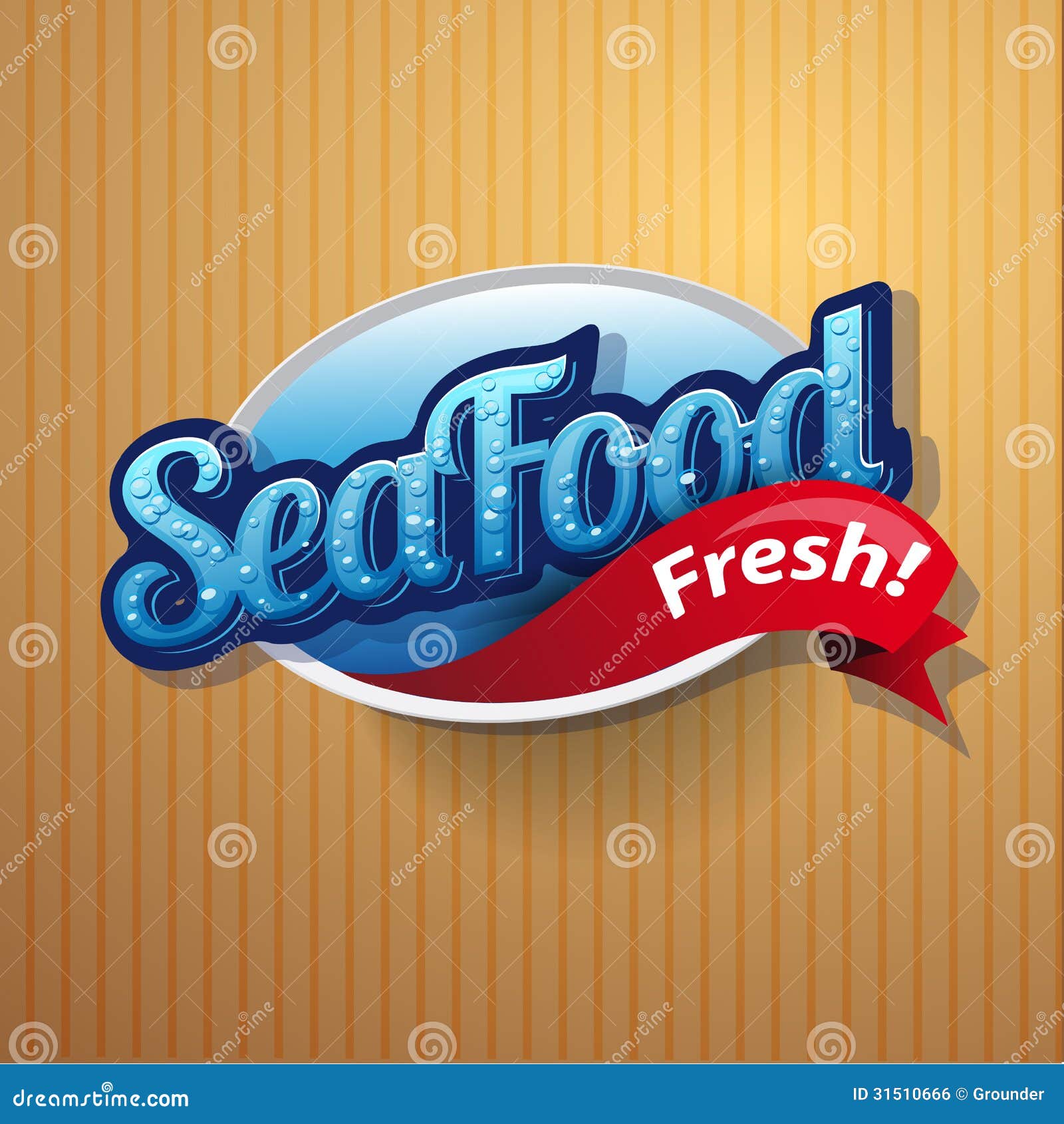 Seafood Restaurant Logo. Watercolor Salmon Silhouette Isolated On A ...