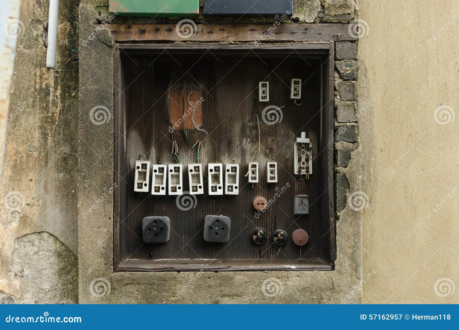 Vintage power supply box stock image. Image of wire, fuse - 57162957