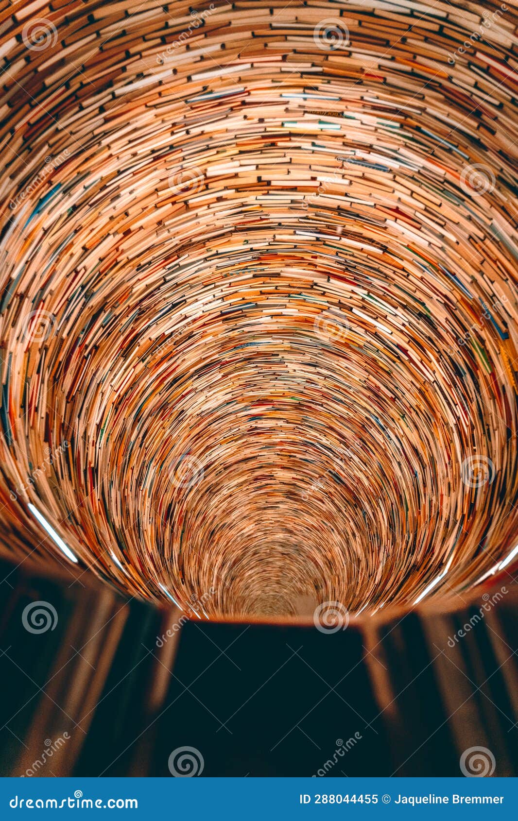 Vintage Prague Library, Stacked Books Forming a Captivating Circle of ...