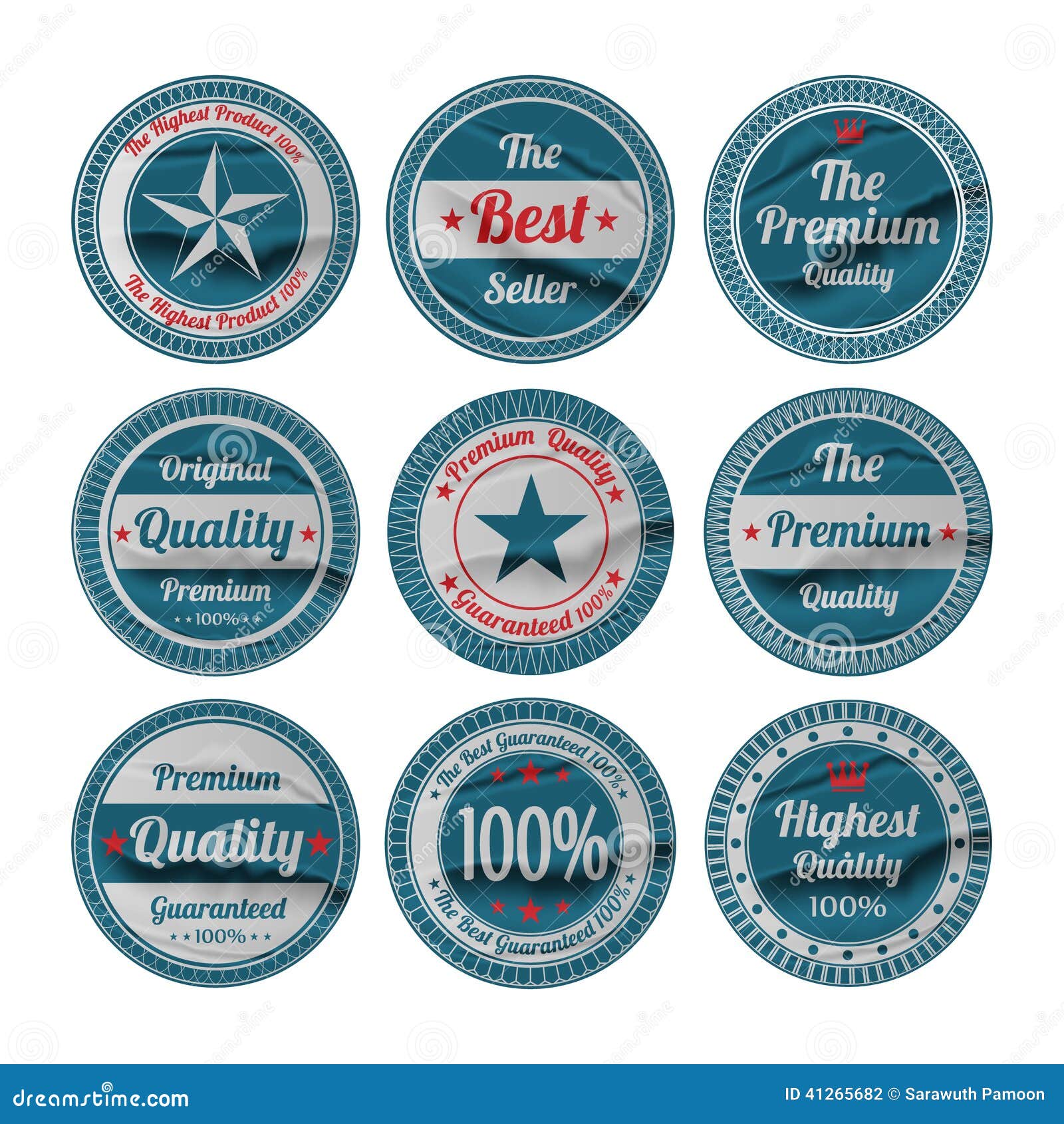 Vintage Premium Quality Labels Set. Stock Vector - Illustration of ...