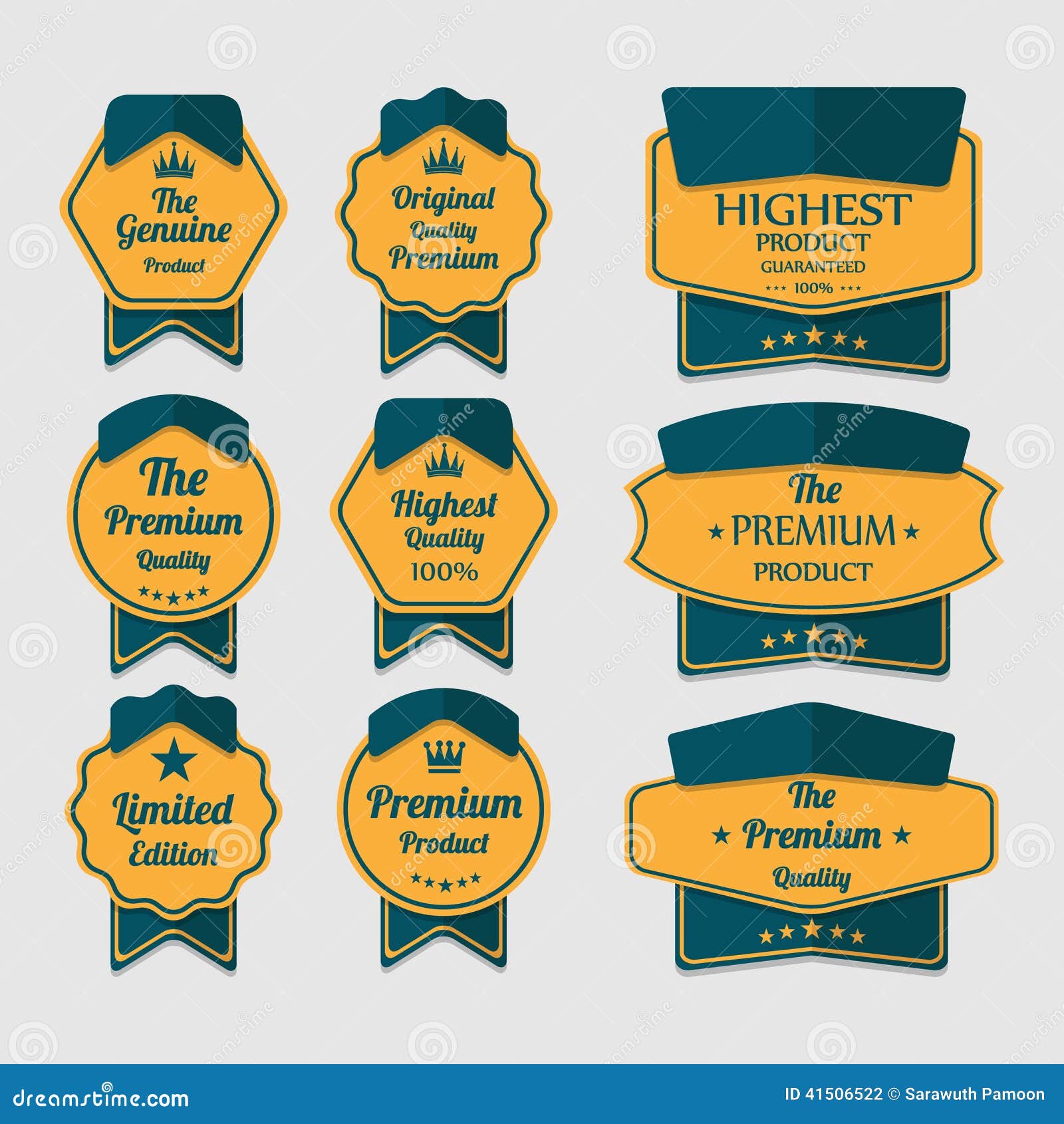 Vintage Premium Quality Labels Set. Stock Vector - Illustration of ...