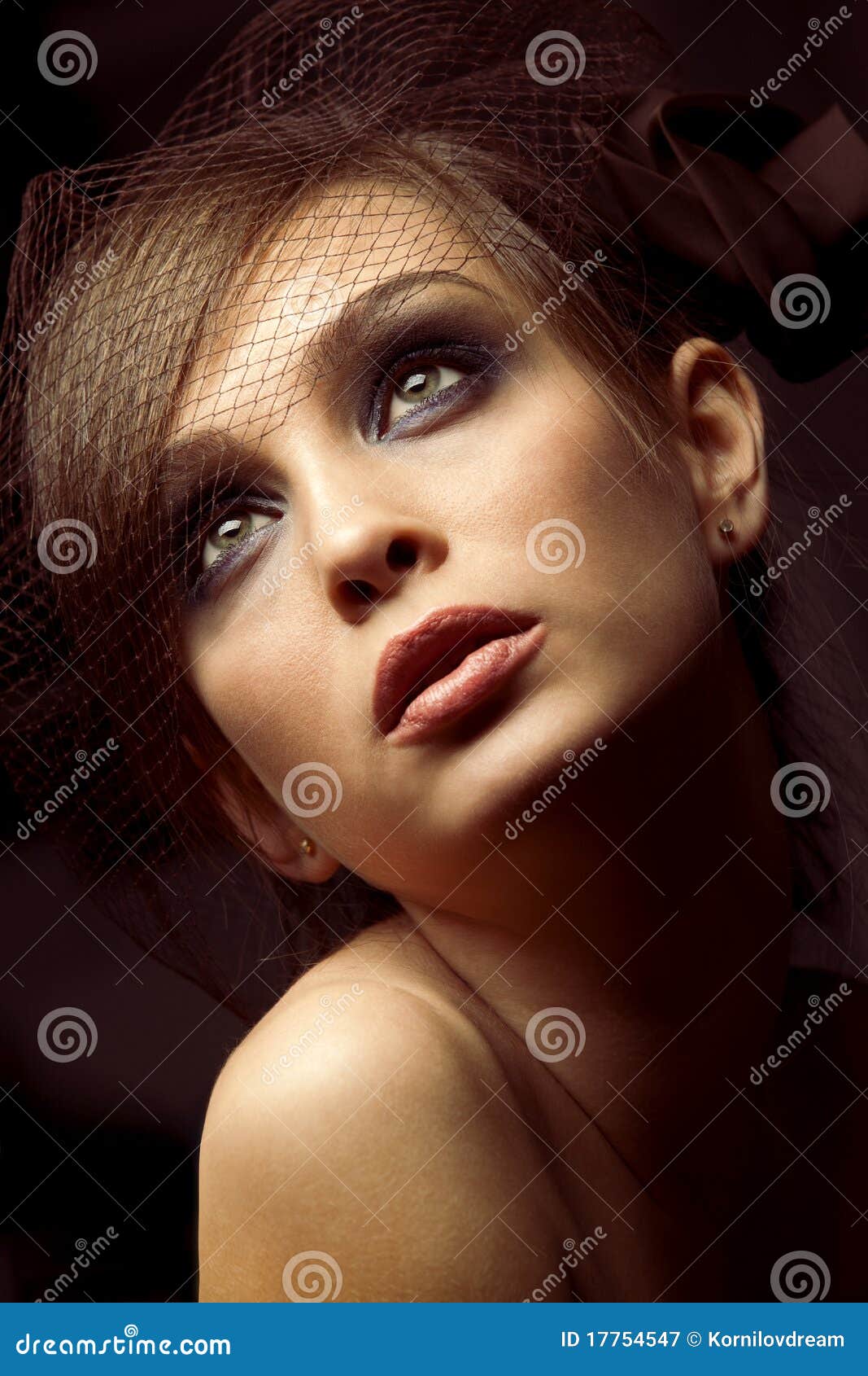 Vintage pretty young woman stock image. Image of girl - 17754547