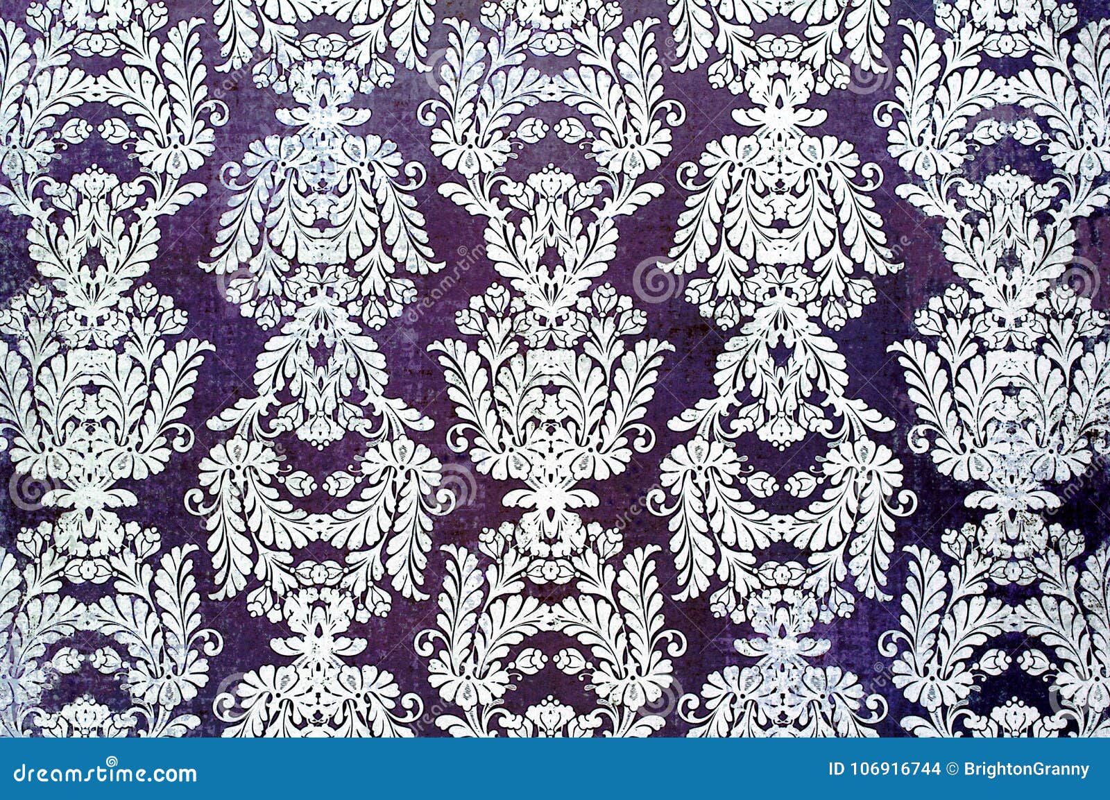 Vintage Printed Damask Repeat Pattern. Stock Photo - Image of graphics ...