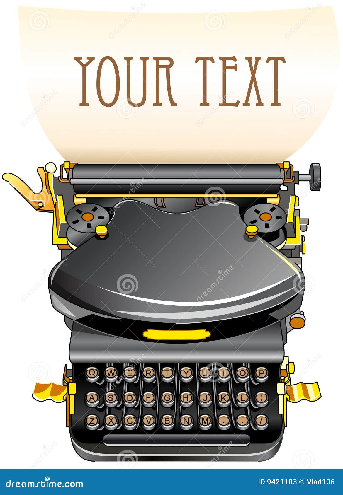 Vintage printing machine stock vector. Illustration of equipment - 9421103