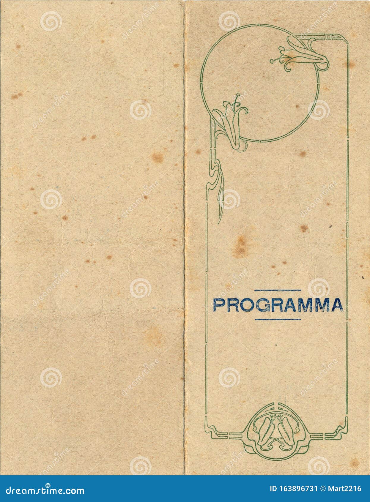 Vintage Program Pamphlet from 1955 Stock Image - Image of program ...