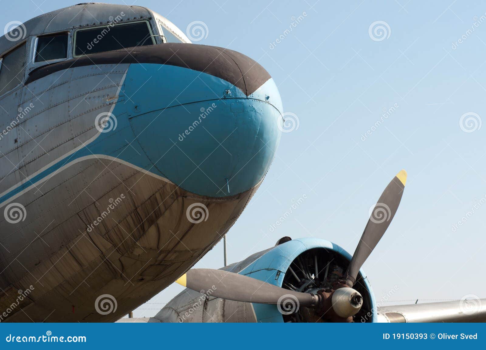 Vintage propeller airplane stock image. Image of 1950s - 19150393
