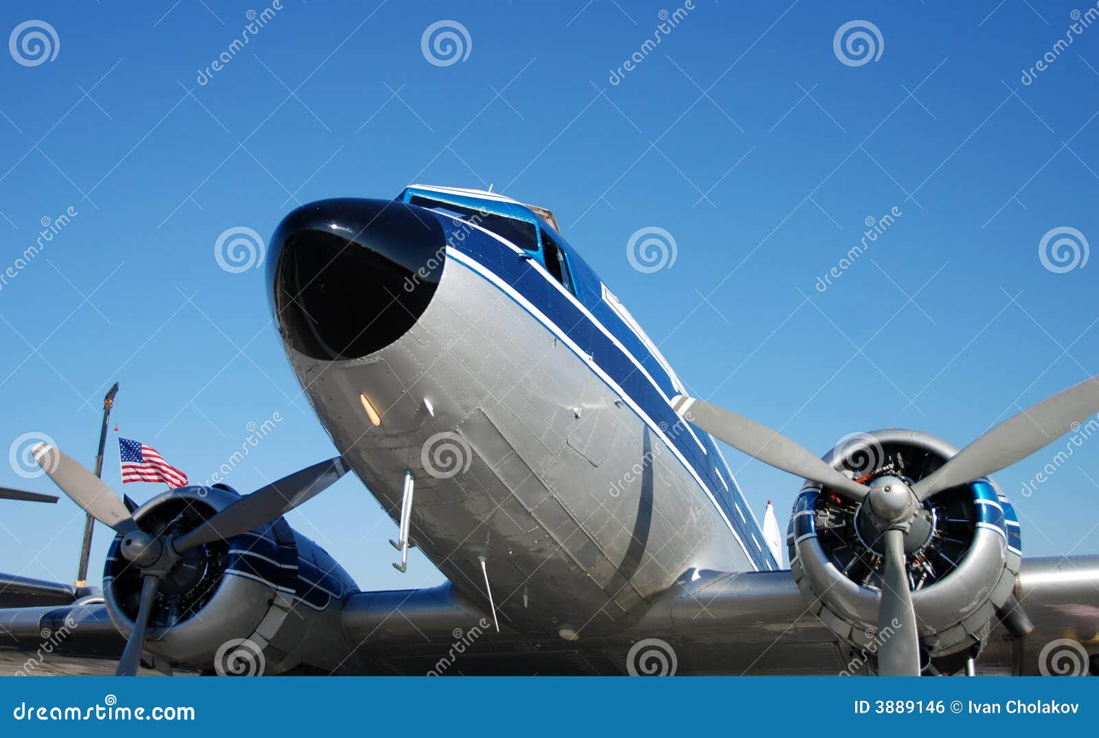 Vintage propeller airplane stock photo. Image of classic - 3889146