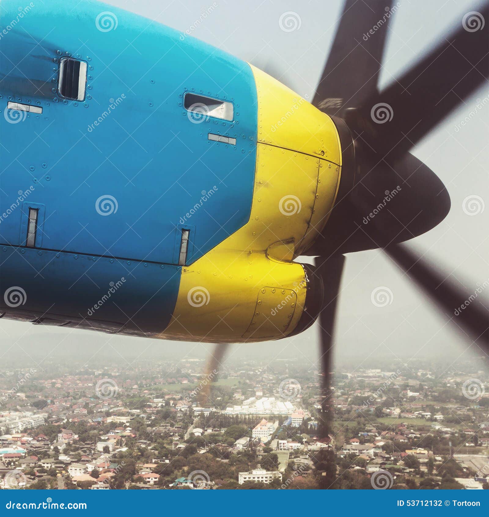 VIntage Propeller Airplane Nose and Engines Stock Photo - Image of ...