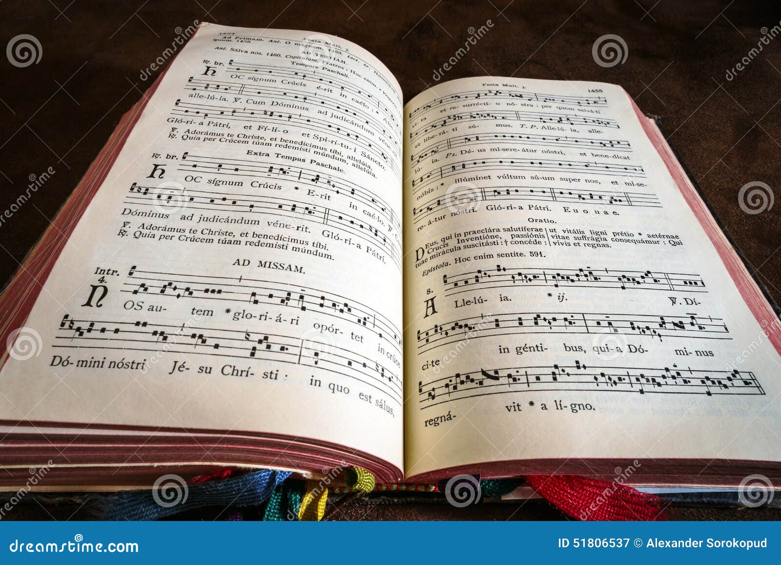 Vintage Psalm Book with Chorus Singing Notes Stock Image - Image of ...