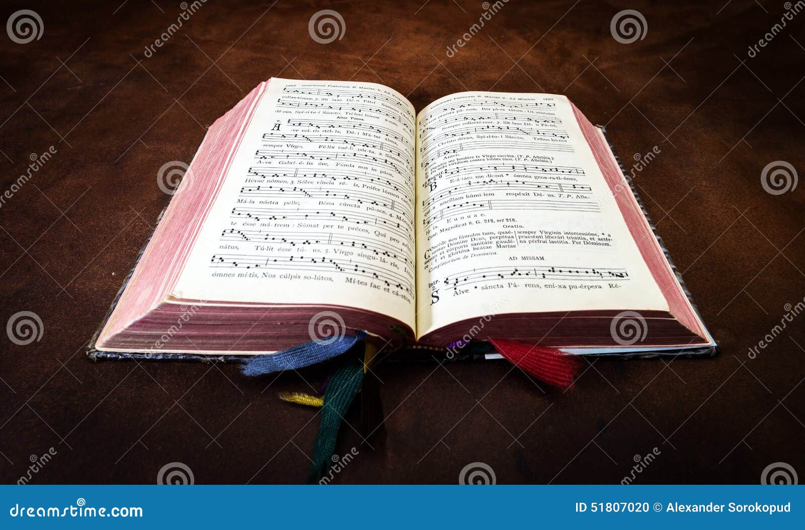 Vintage Psalm Book with Chorus Singing Notes Stock Photo - Image of ...