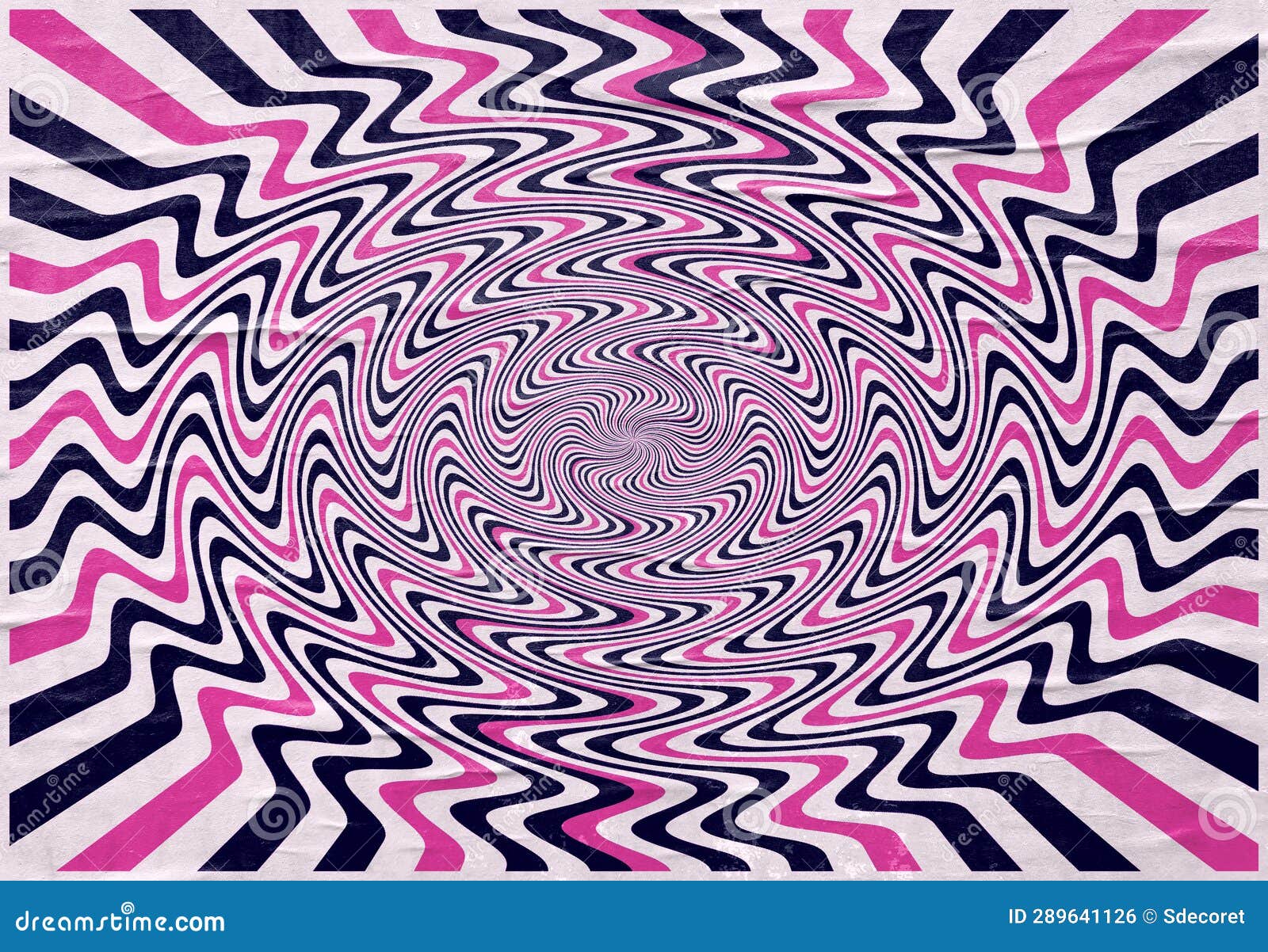 Vintage Psychedelic Vector Art Retro Abstract Texture with Swirling ...