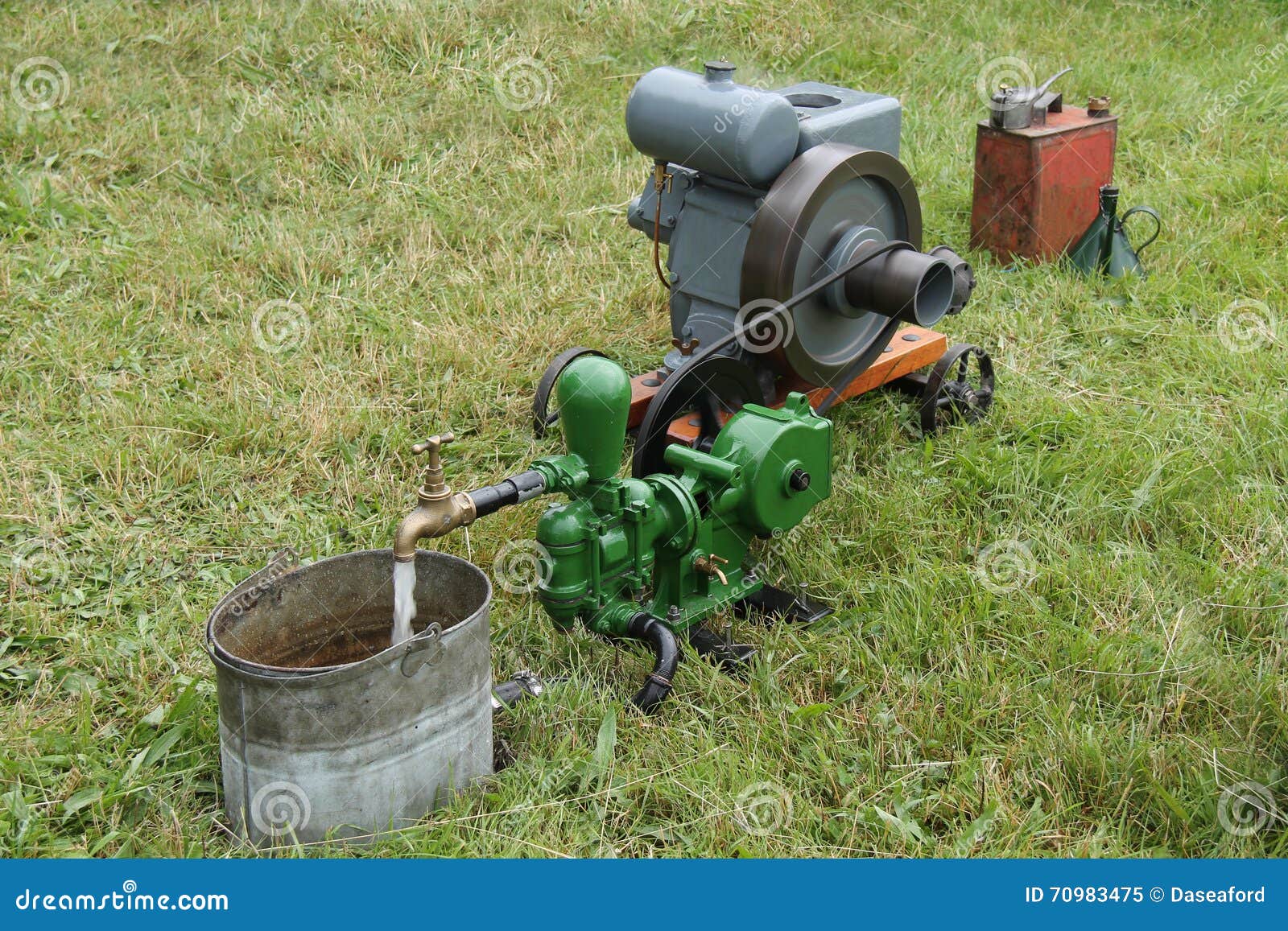 Vintage Pump. stock image. Image of vintage, pipes, belt - 70983475