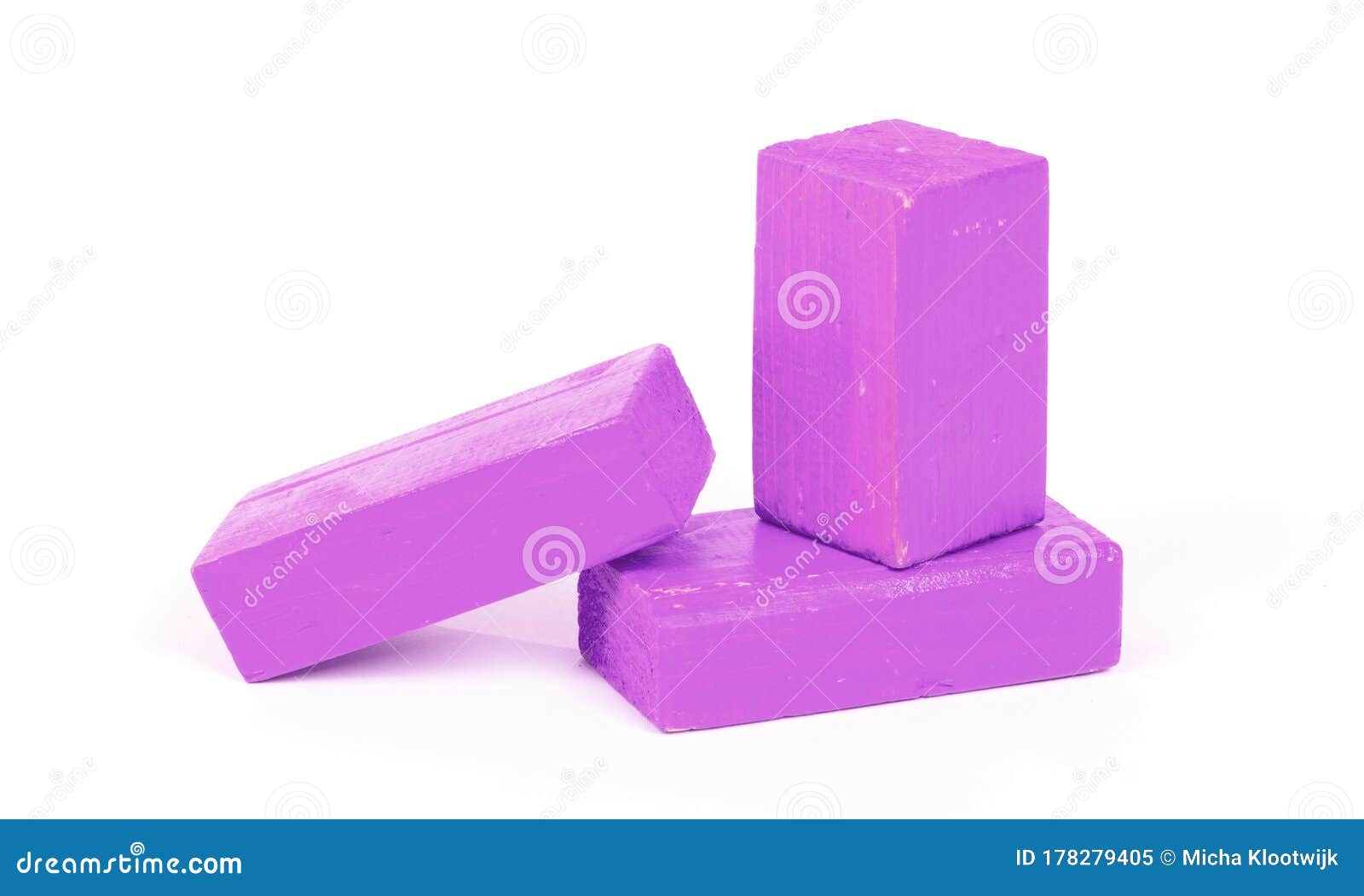 Vintage Purple Building Blocks Isolated on White Stock Image - Image of ...