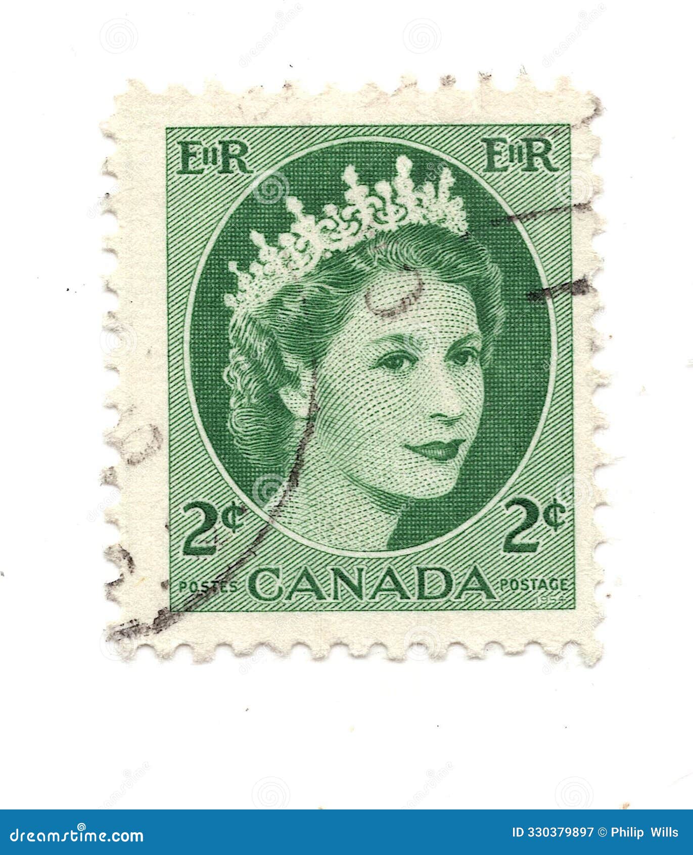 A Vintage Queen Elizabeth II Postage Stamp from Canada. Stock ...