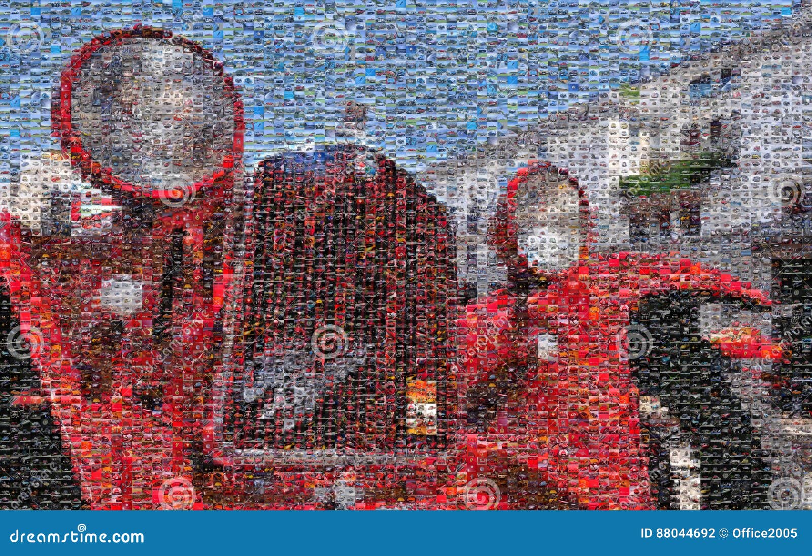 Vintage race car, mosaic editorial photography. Image of race - 88044692