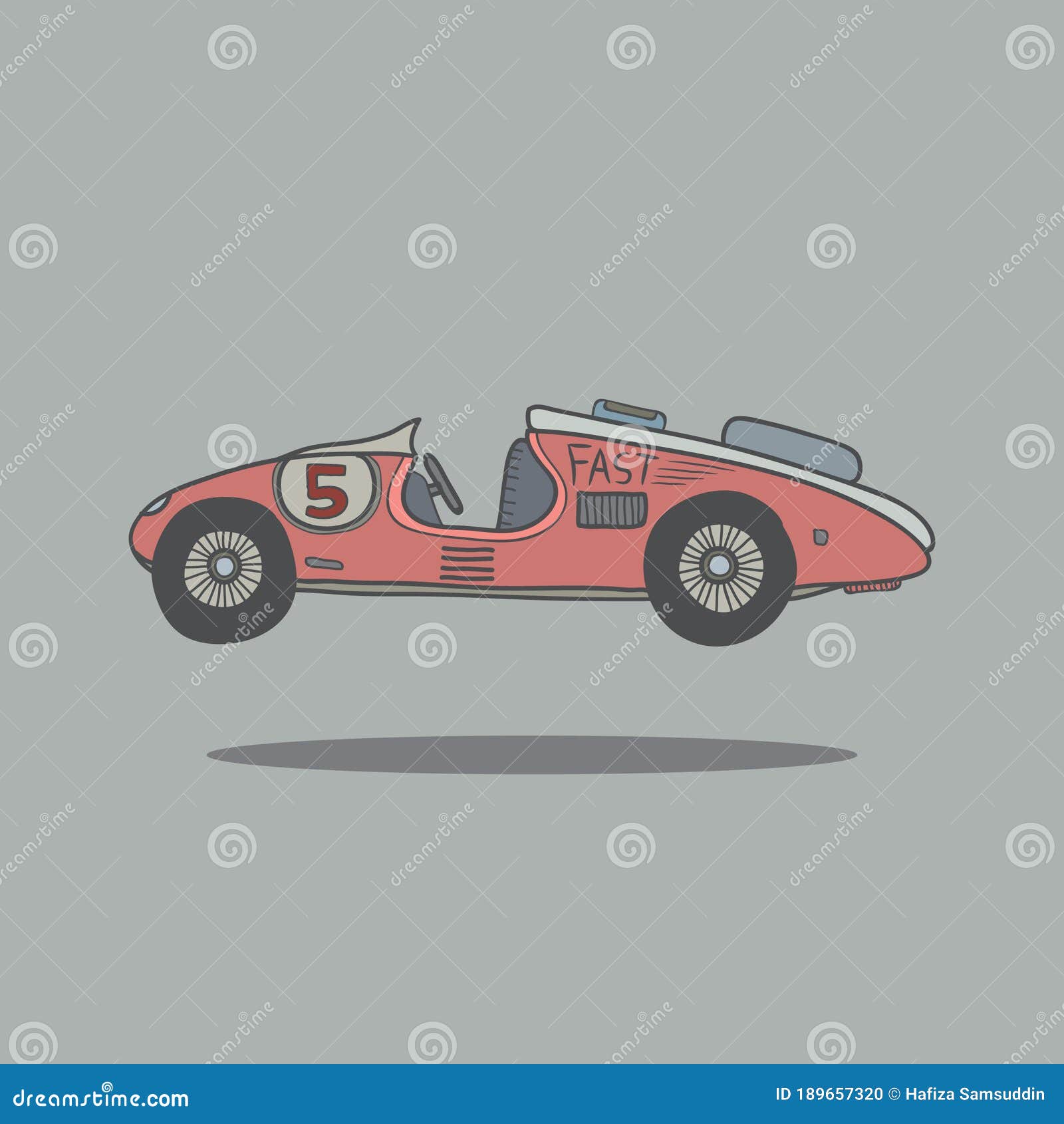 Vintage Race Car. Vector Illustration Decorative Design Stock Vector ...