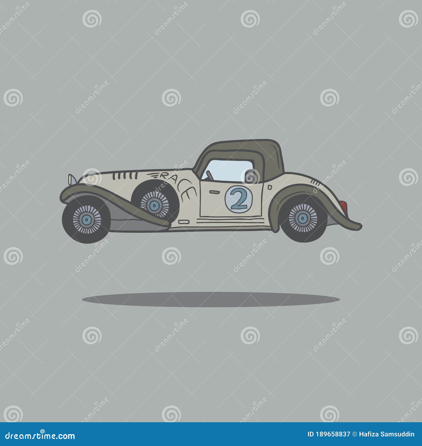 Vintage Race Car. Vector Illustration Decorative Design Stock Vector ...