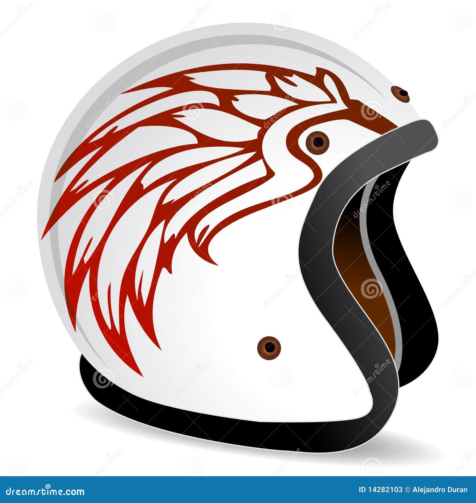 Vintage race helmet stock vector. Illustration of plastic - 14282103