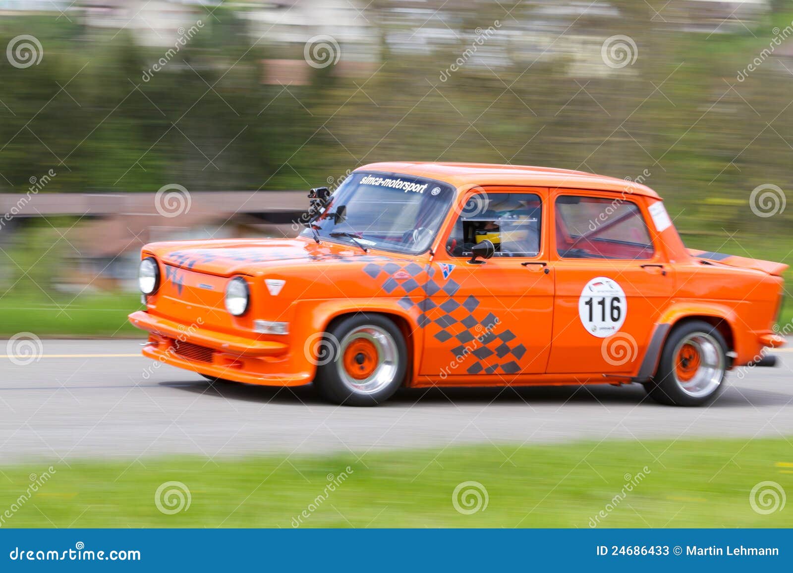 Vintage Race Touring Car Simca Editorial Stock Photo - Image of display ...