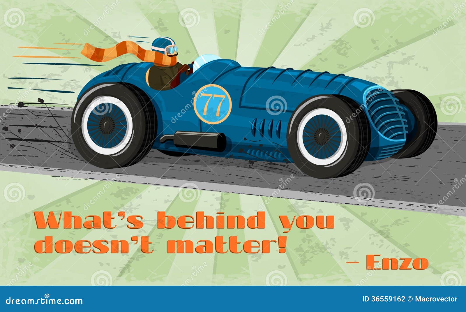 Vintage Racing Car Sketch Nostalgic Speedster Art Royalty-Free Stock ...