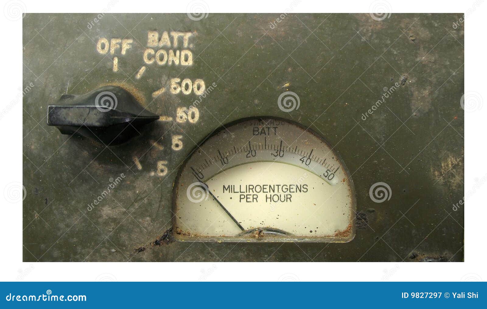 Vintage Radiation Meter stock image. Image of milli, numbers - 9827297