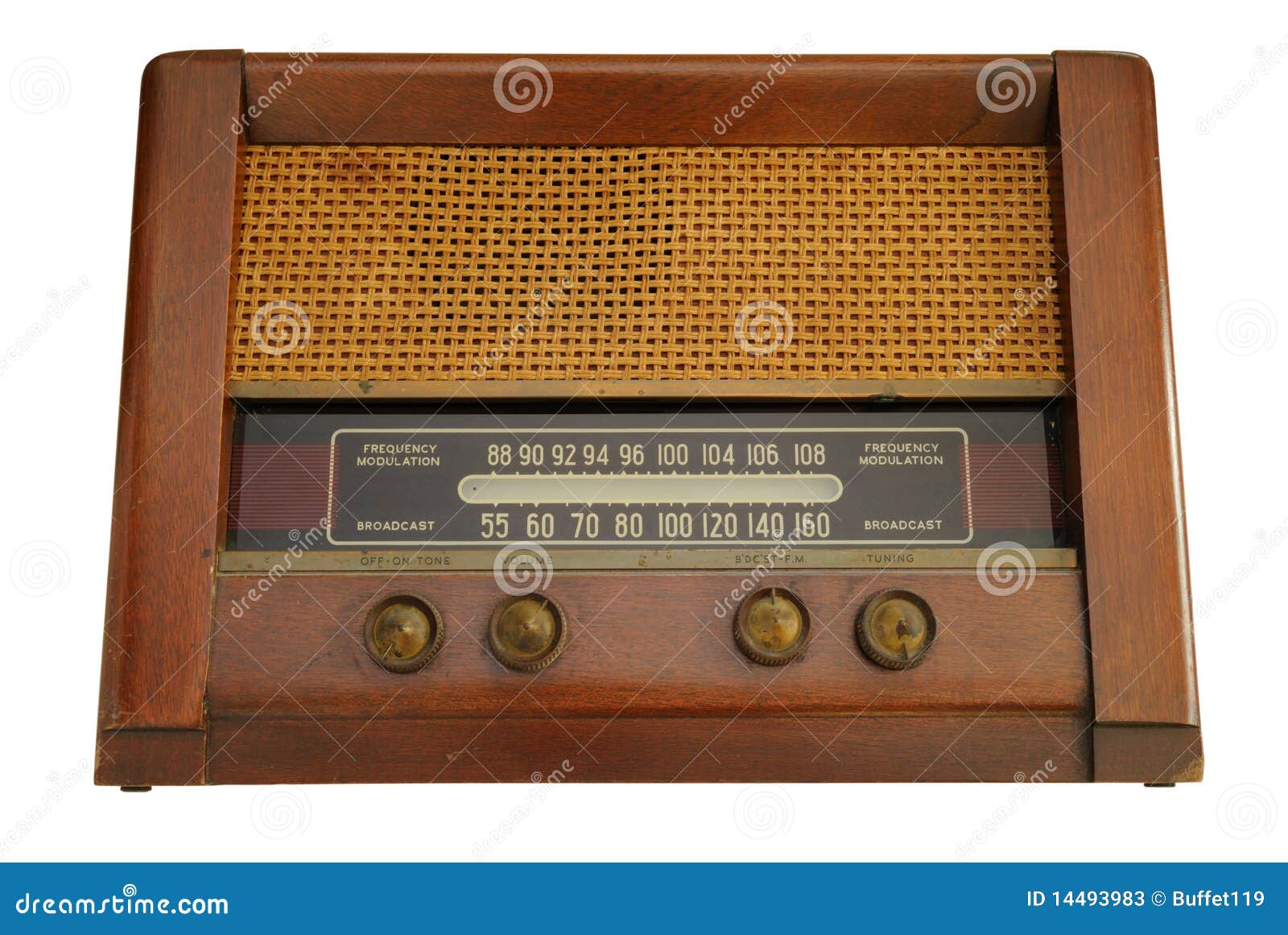Vintage radio stock image. Image of isolated, analogue - 14493983