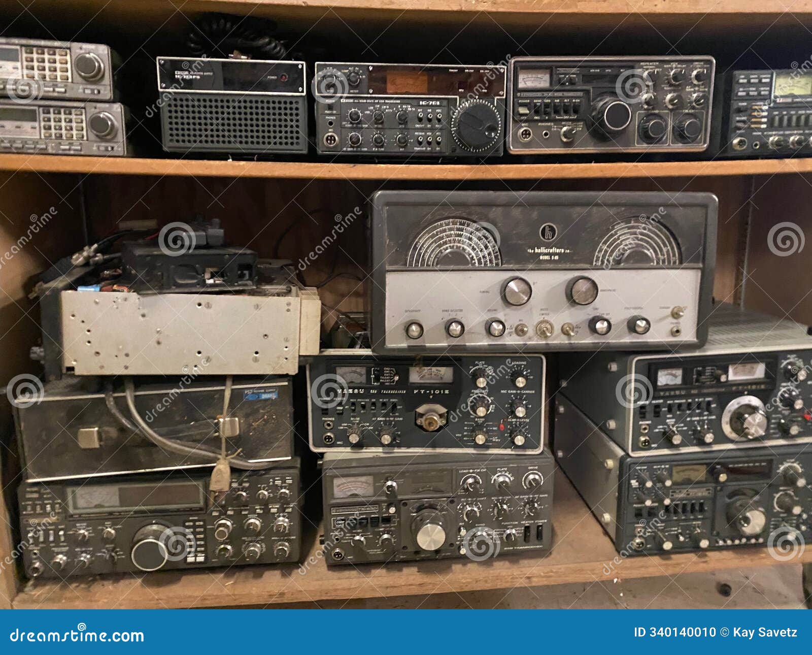 Vintage Ham Radio Equipment on Shelves Editorial Image - Image of ...