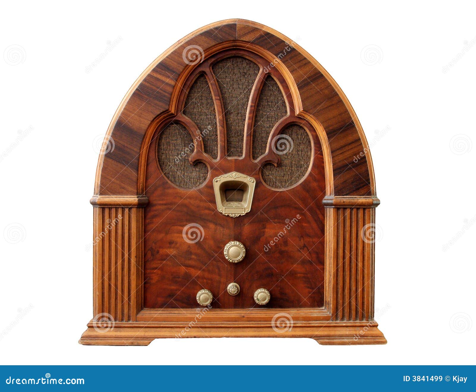 Vintage Radio_Front View stock image. Image of radio, music - 3841499