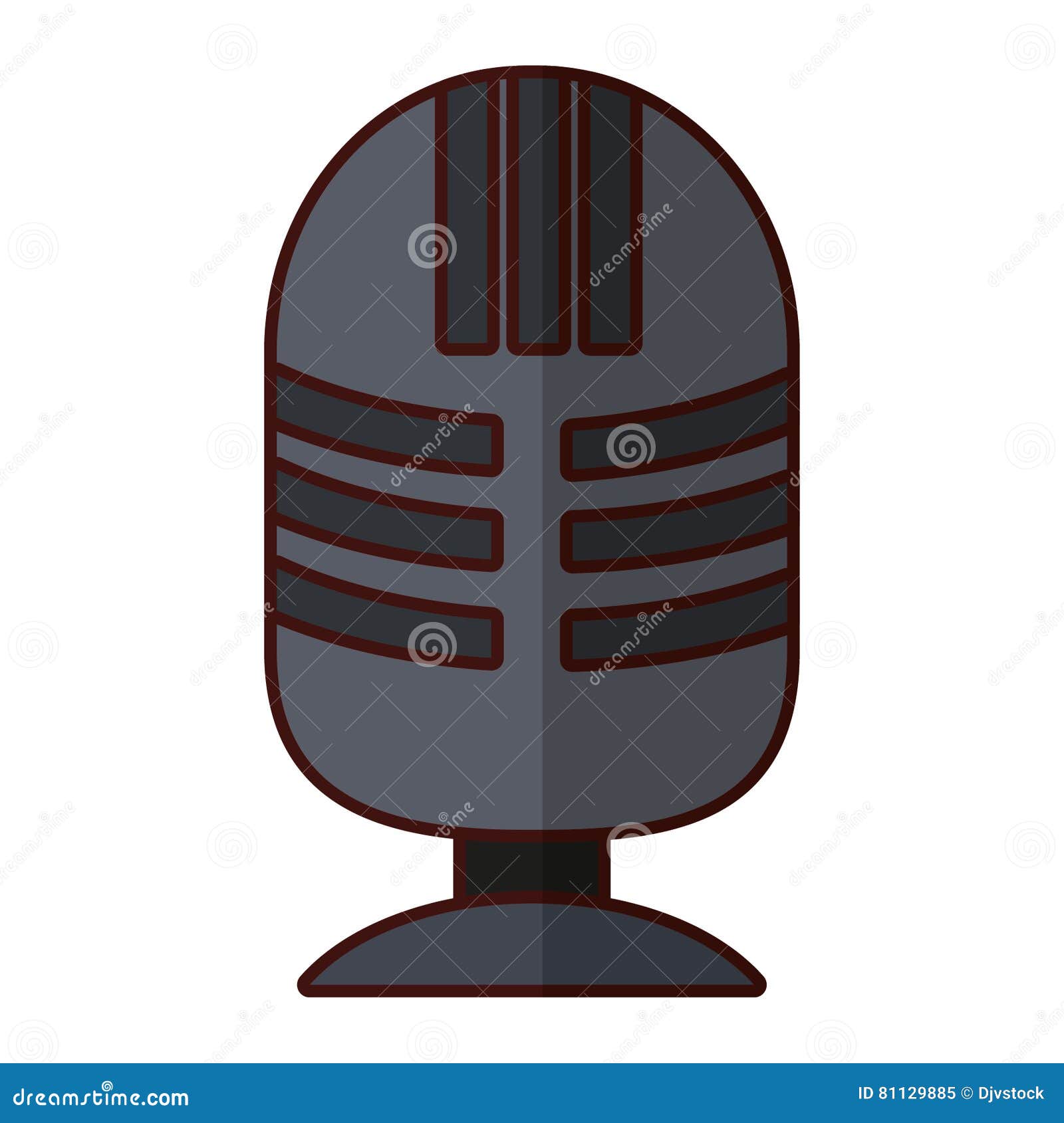 Vintage radio microphone stock vector. Illustration of speaker - 81129885