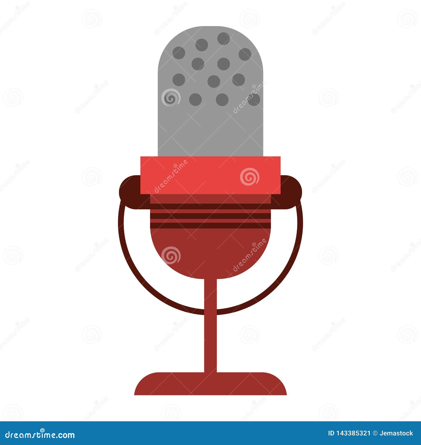 Vintage radio microphone stock vector. Illustration of classic - 143385321