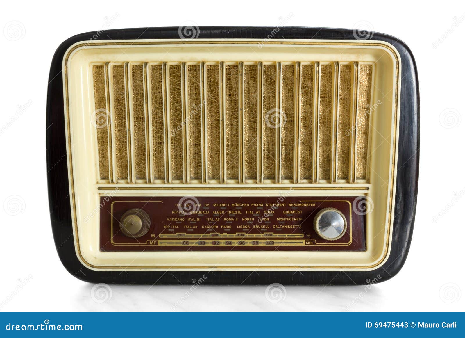 Vintage Radio Tuner stock image. Image of station, frequency - 69475443