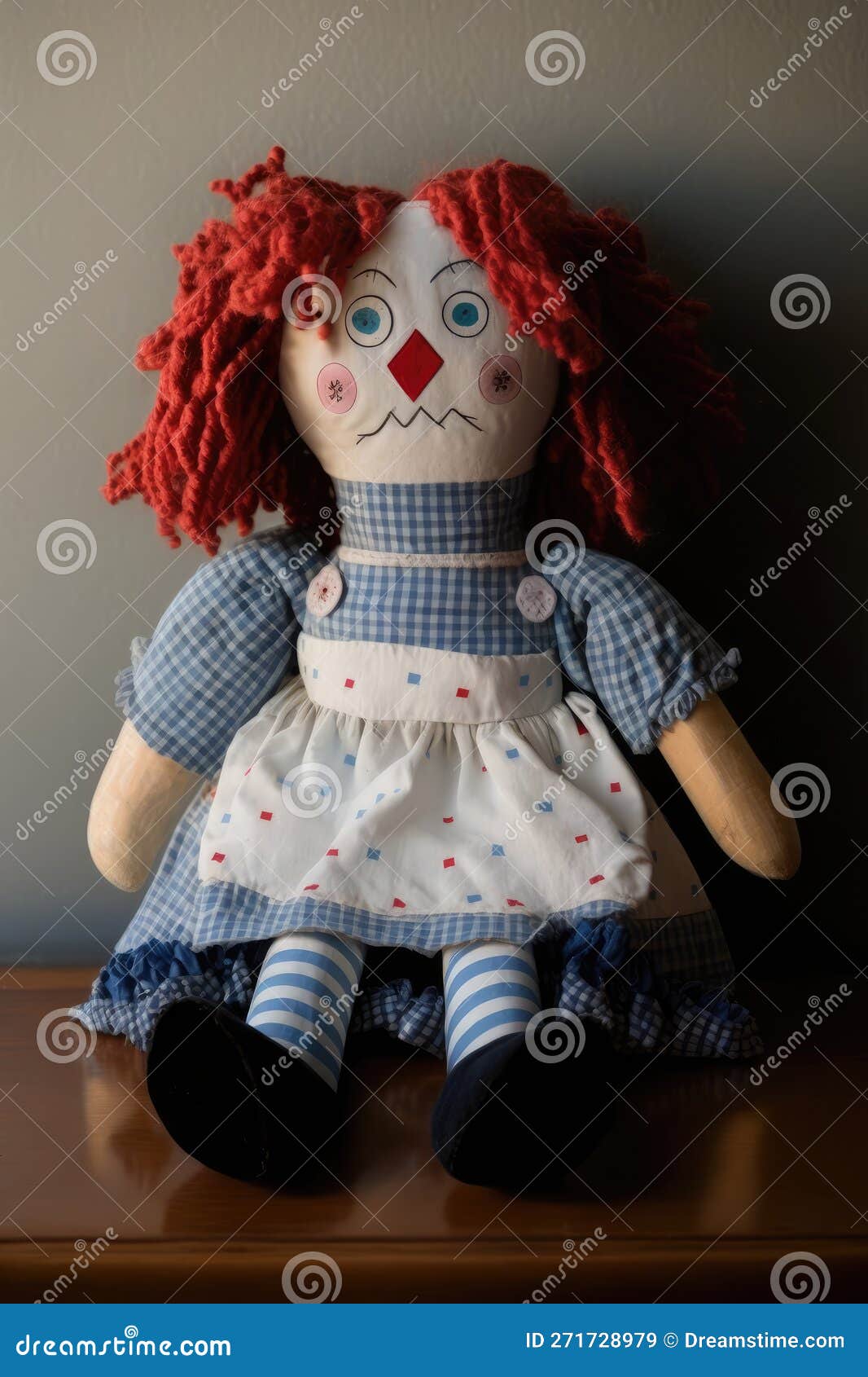 Raggedy Ann Doll Real Annabelle White And Black Old Drawing Royalty ...