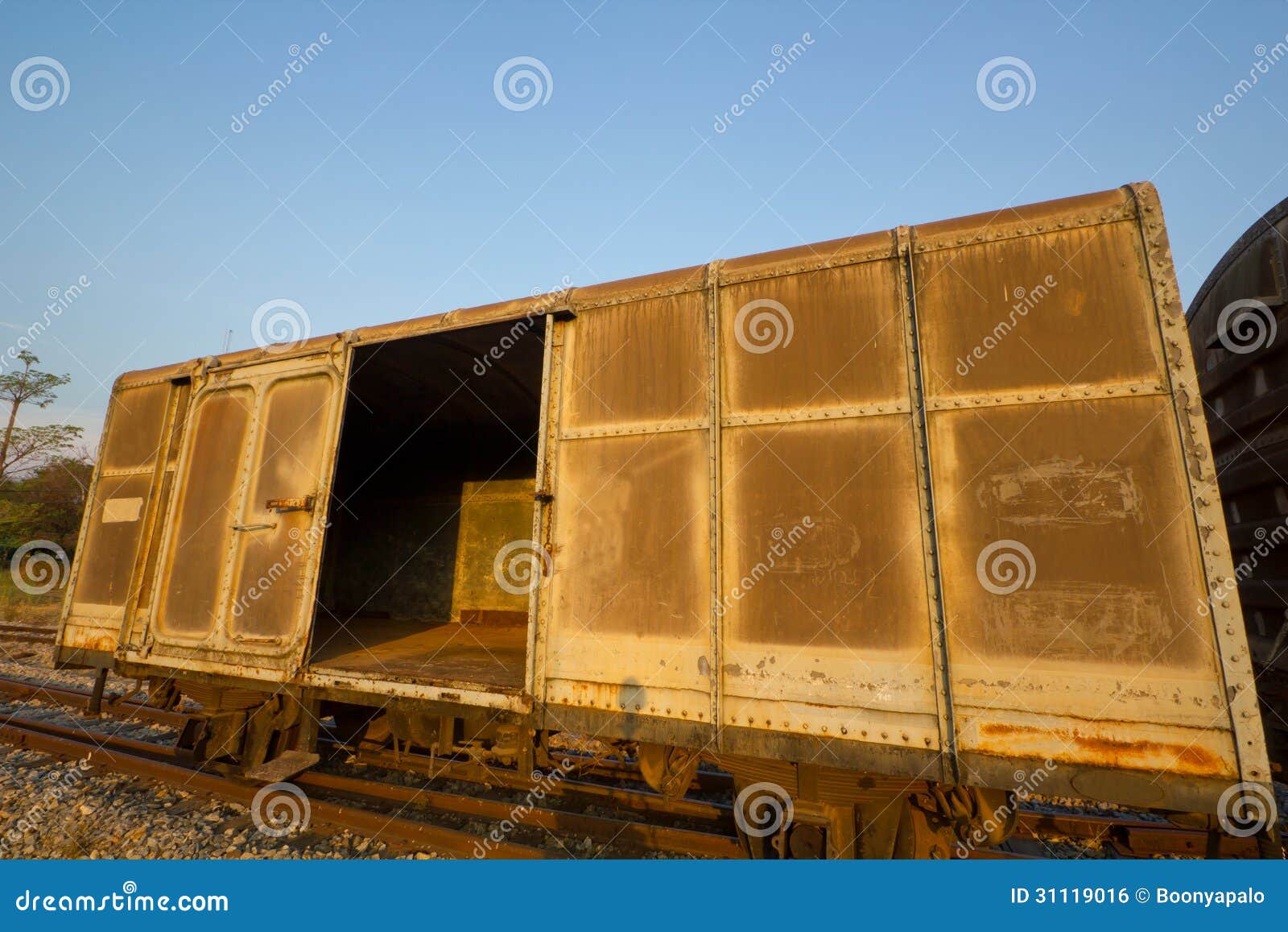 Vintage railroad container stock photo. Image of transportation - 31119016