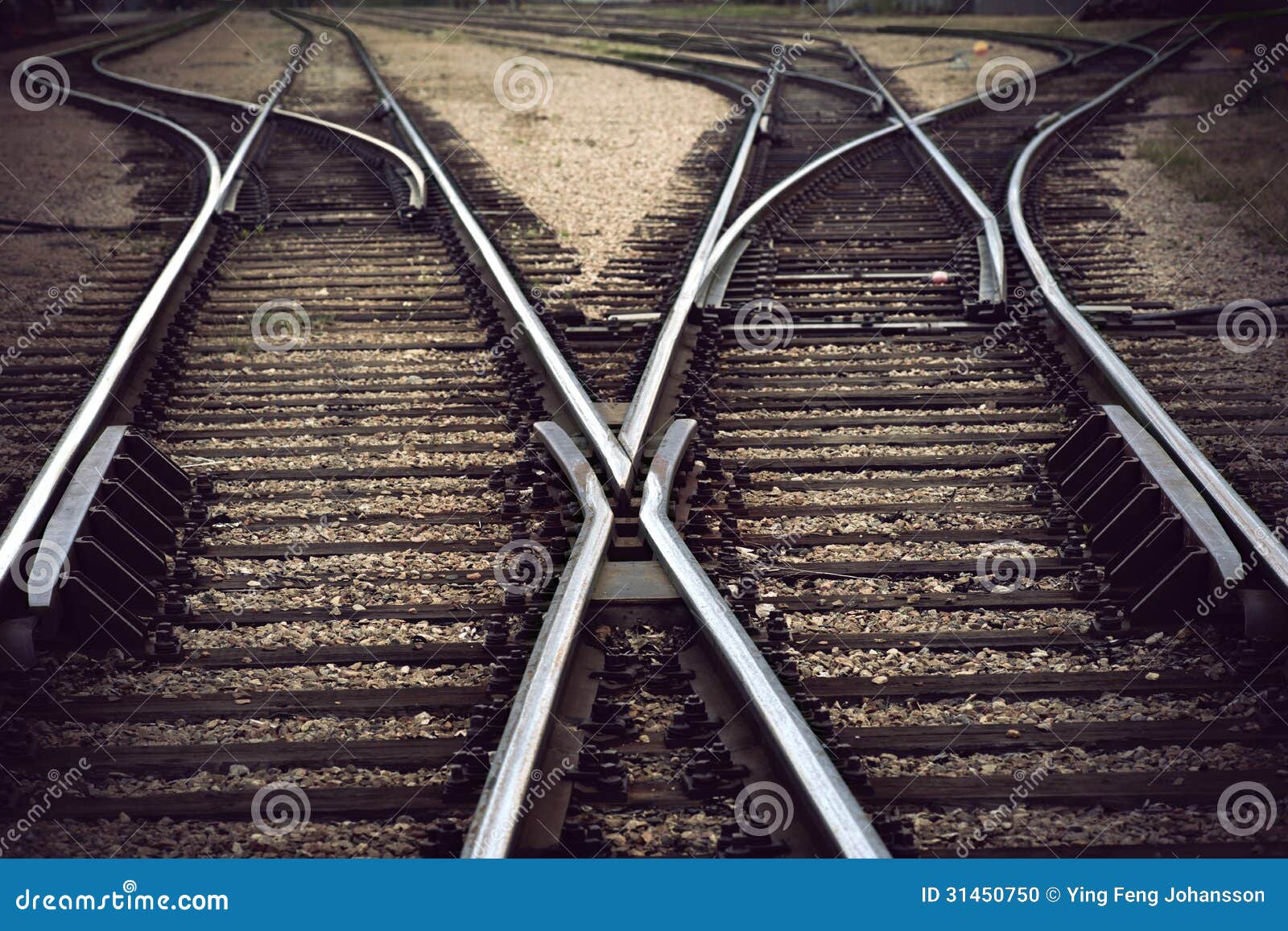 Vintage railway junction stock photo. Image of fashioned - 31450750