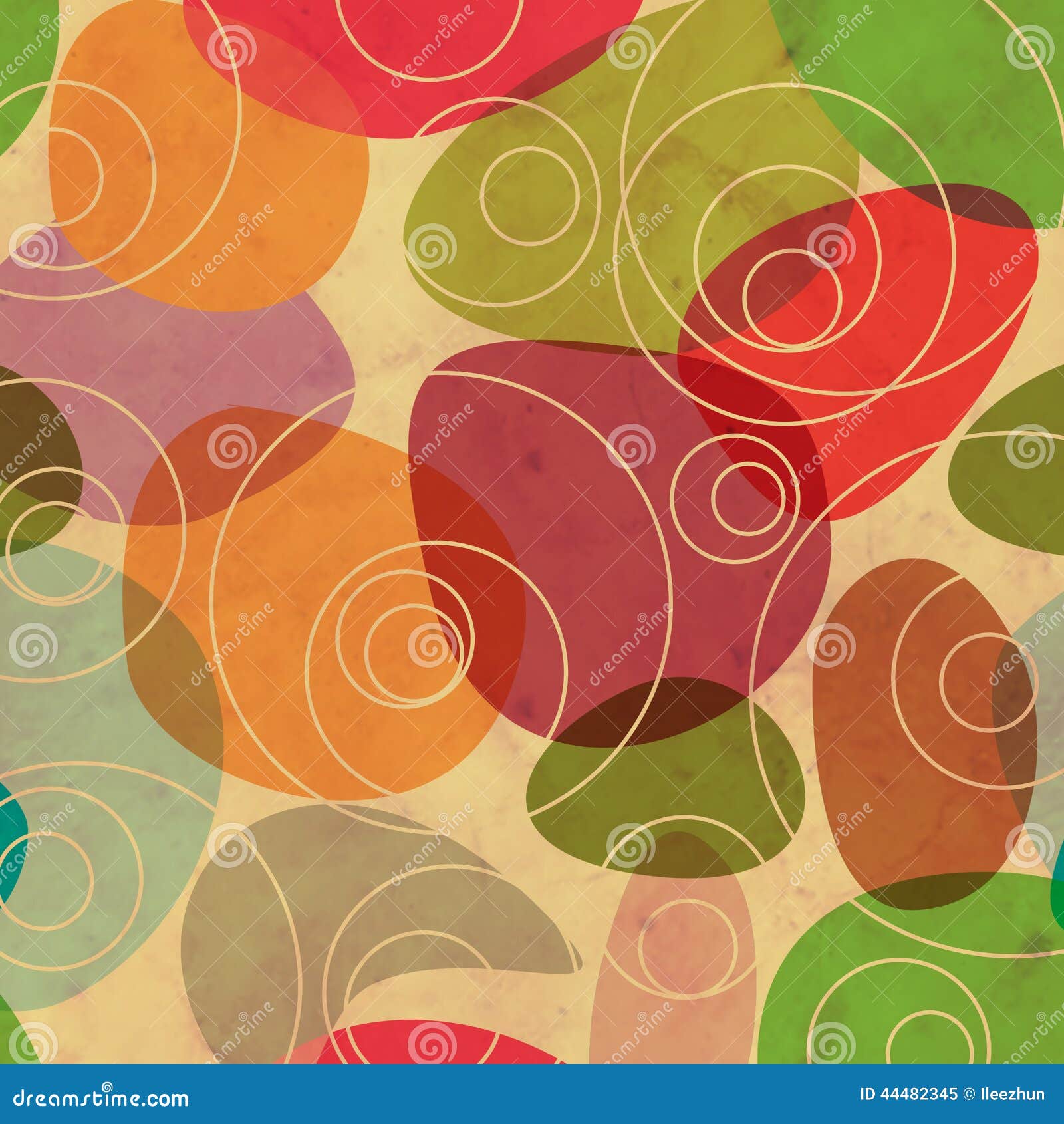 Vintage Random Colorful Circles Background Stock Illustration ...