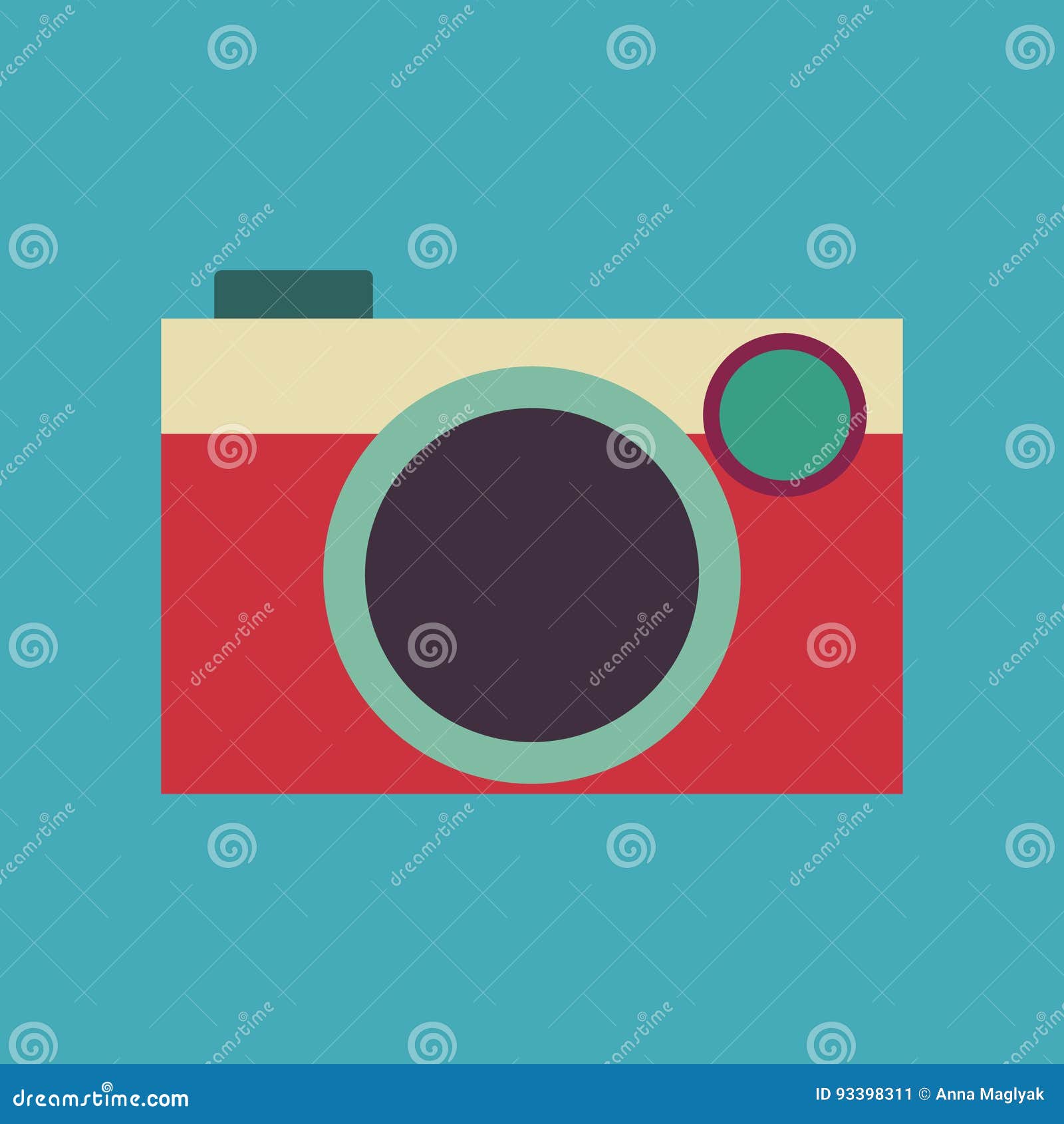 Vintage Rangefinder Film Camera Stock Vector - Illustration of drawing ...