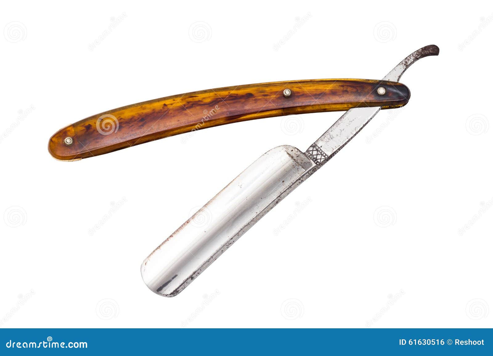 Vintage razor isolated stock photo. Image of shave, steel - 61630516