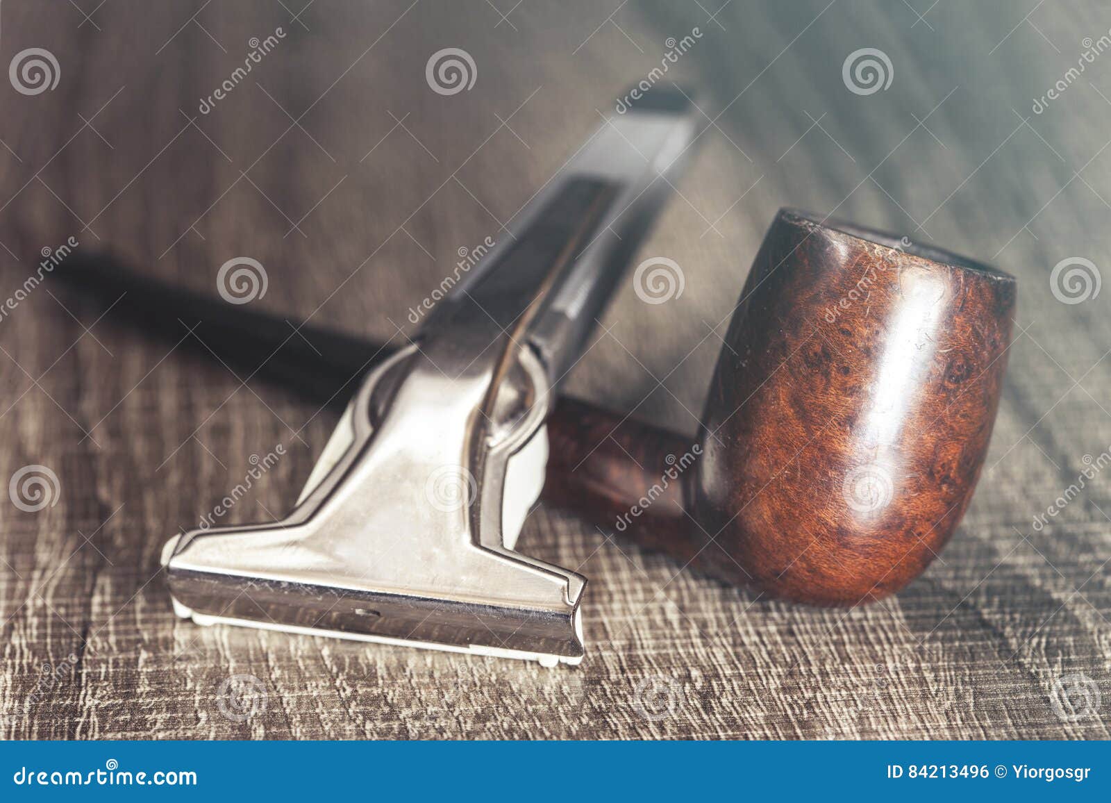 Vintage razor and pipe stock photo. Image of safety, beauty - 84213496