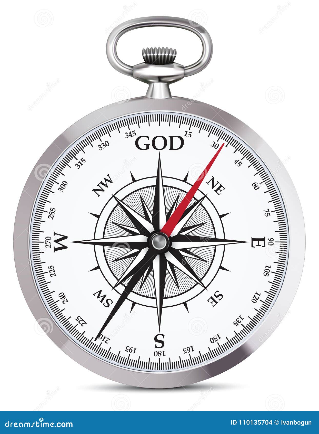 Realistic Compass. Wind Rose. Travel Guide Symbol. Geographic Tool ...