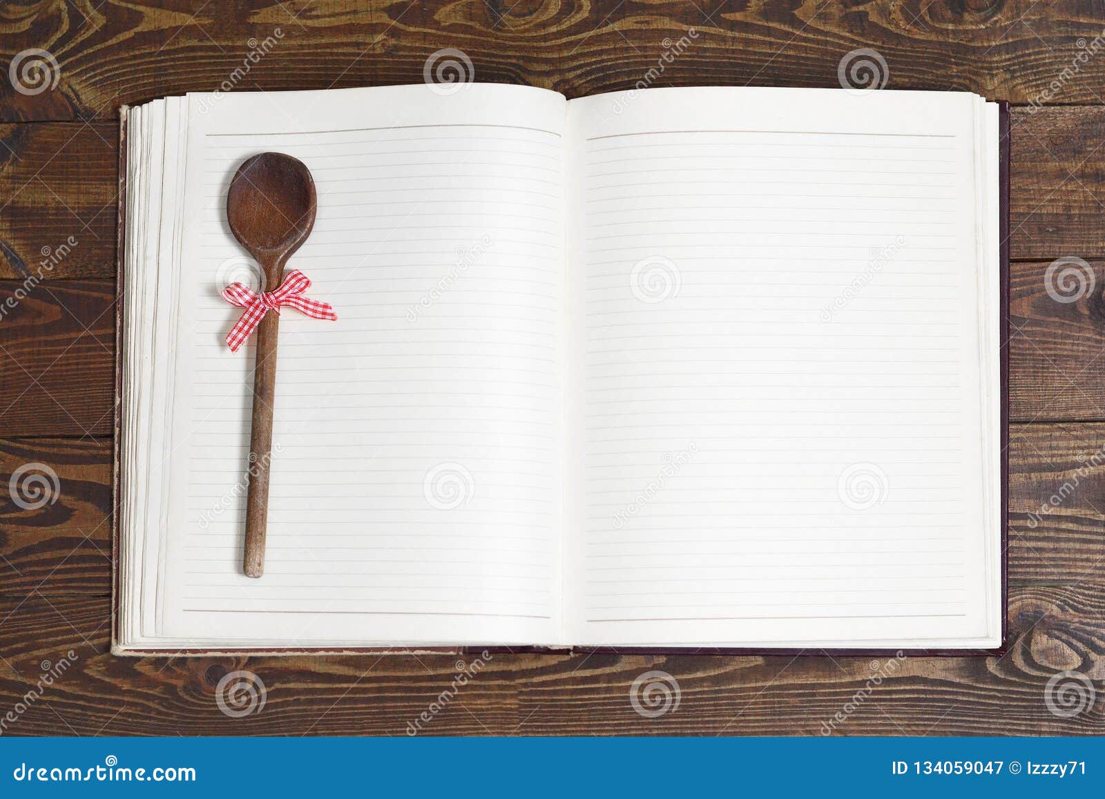 Vintage Recipe Book with Blank Pages Stock Image - Image of rustic ...