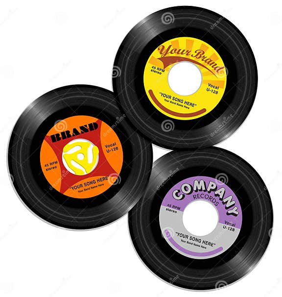 Vintage 45 Record Label Designs Set 2 Stock Vector - Illustration of ...
