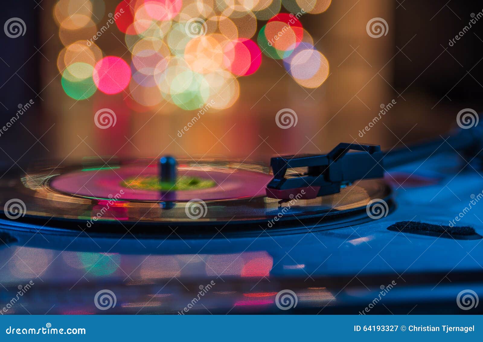 Vintage Record Playing Music Stock Image - Image of disco, background ...