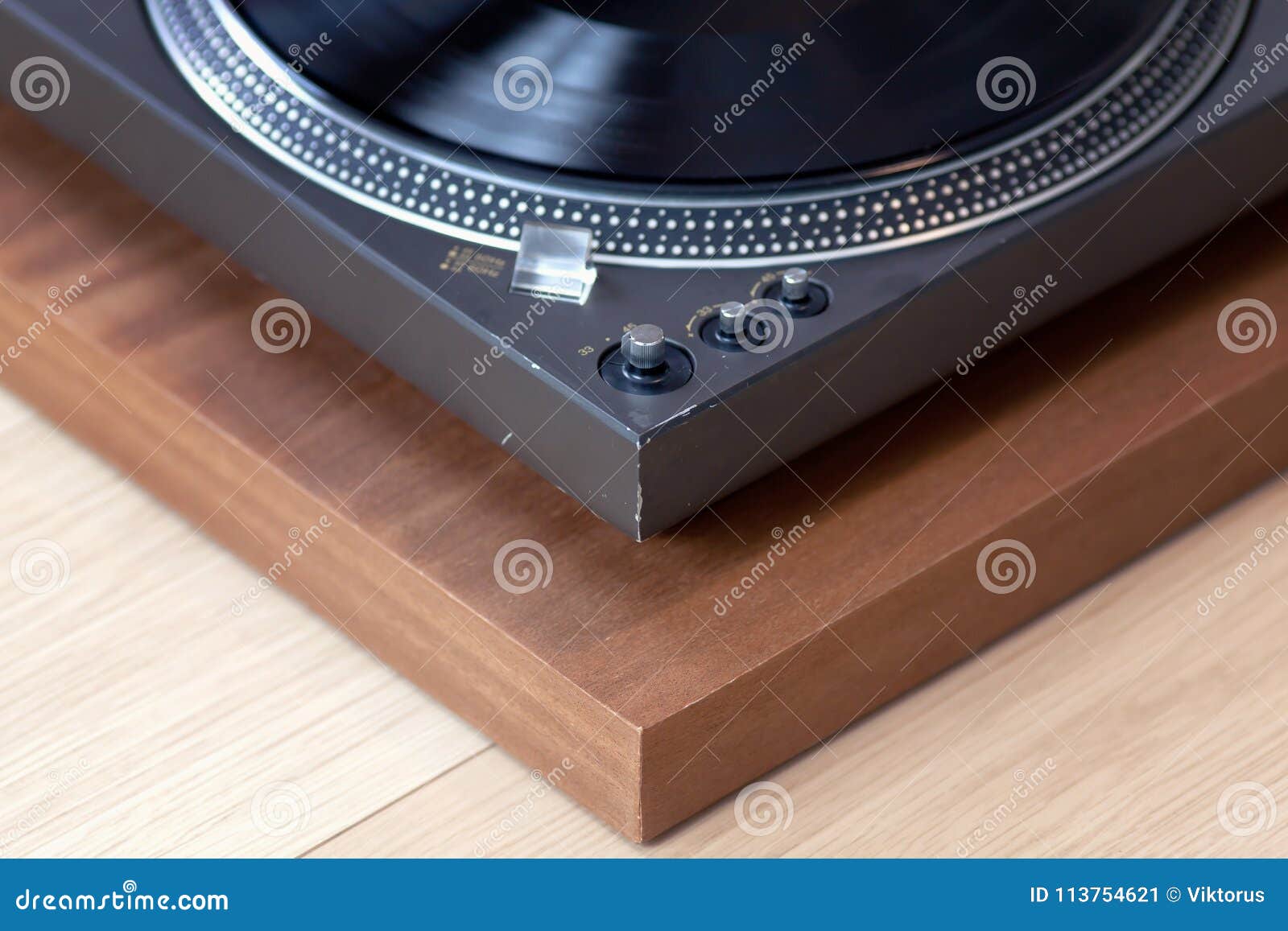 Vintage Record Turntable Player Corner Vinyl Disk Stock Image - Image ...