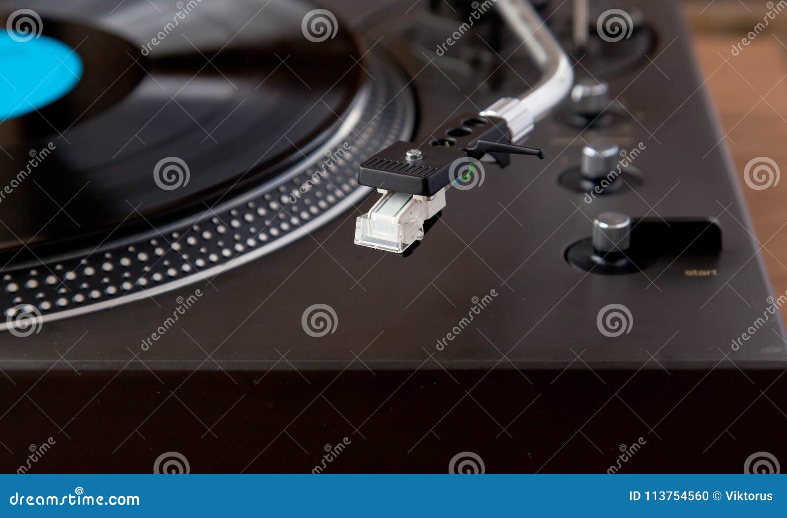 Vintage Record Turntable Player Corner Vinyl Disk with Knobs Stock ...