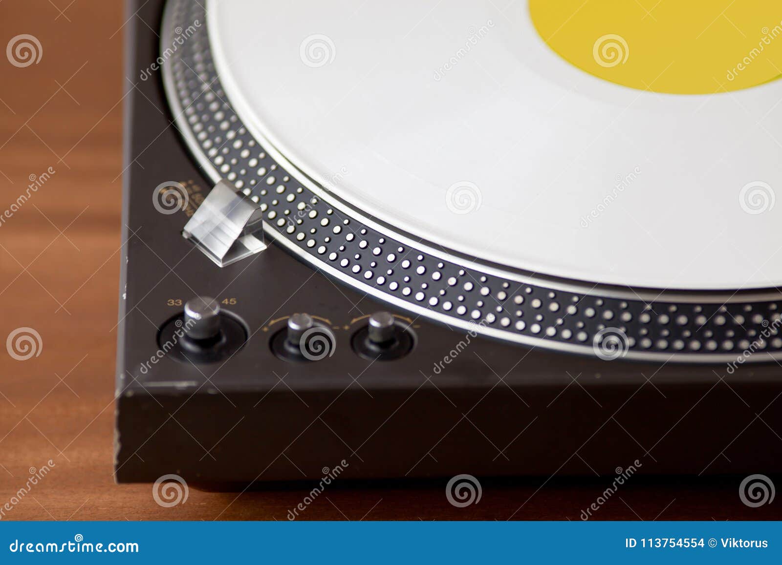 Vintage Record Turntable Player Corner Vinyl Disk Stock Photo - Image ...