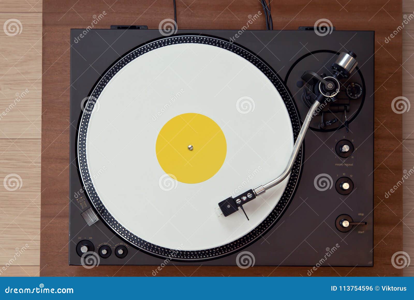 Vinyl Disk Turning On Turntable Royalty-Free Stock Photo ...