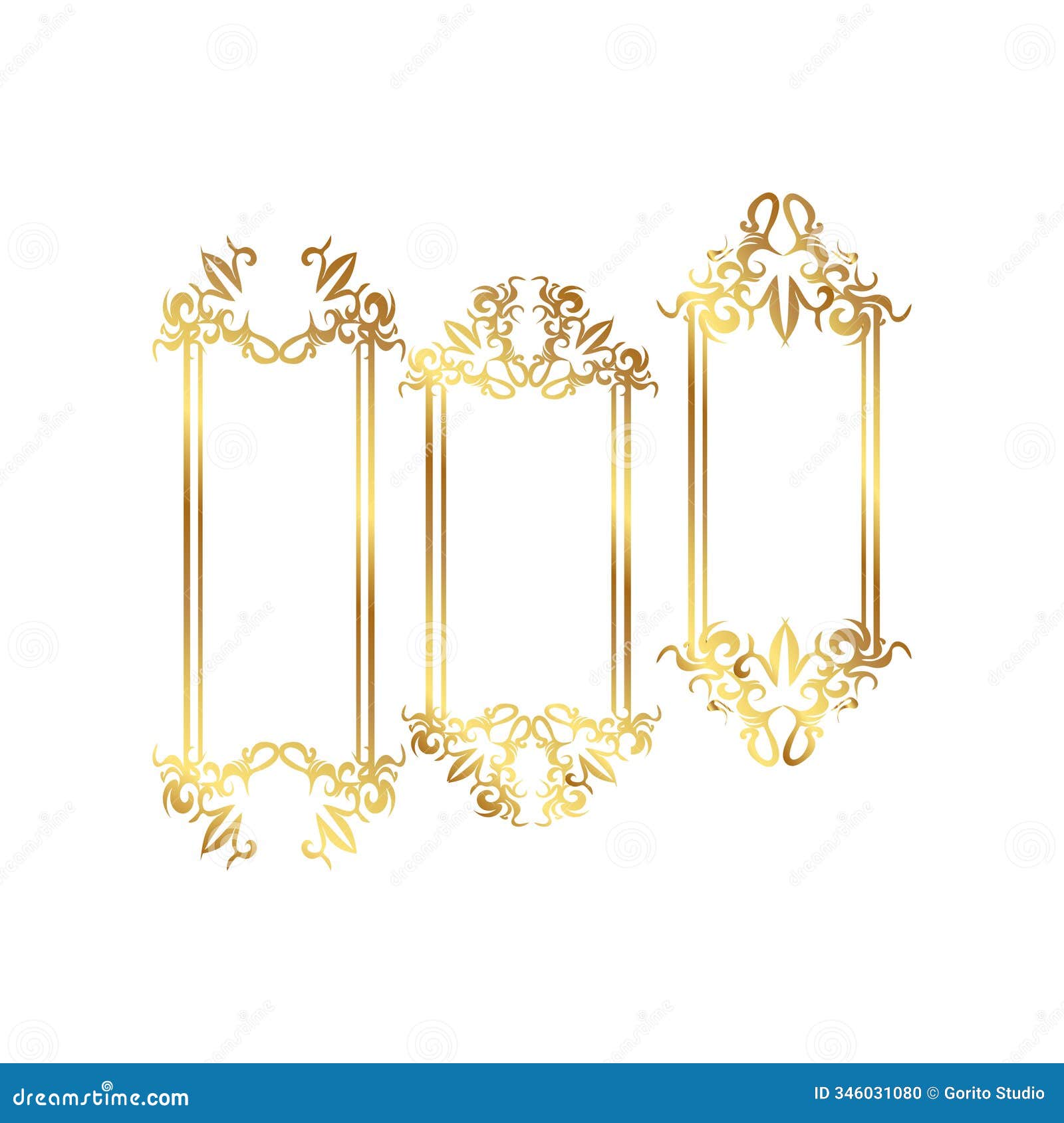 Vintage Rectangle Frame Free Vector Illustration Stock Illustration ...